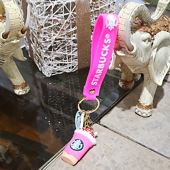 Starbucks | Accessories | Nwot Starbucks Keychain Charms Pretty In Pink ...